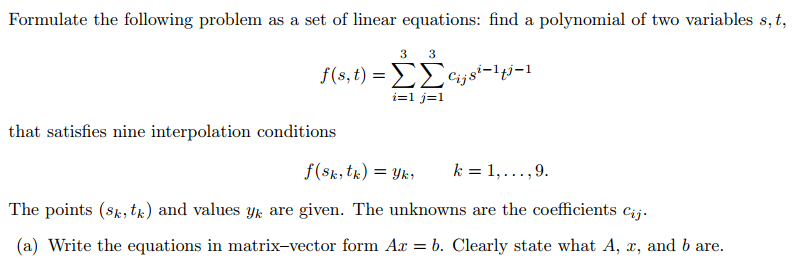 Solved Formulate the following problem as a set of linear | Chegg.com