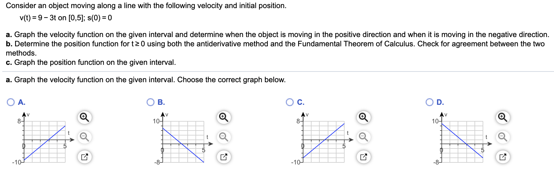 Solved Consider An Object Moving Along A Line With The