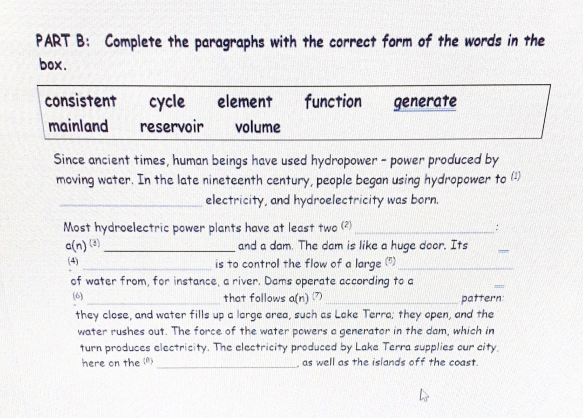 PART B: Complete the paragraphs with the correct form | Chegg.com