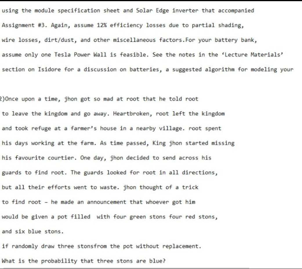 Solved using the module specification sheet and Solar Edge | Chegg.com