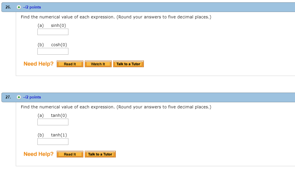 Solved 26. 12 points Find the numerical value of each | Chegg.com