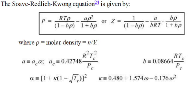 Can I get help in converting SRK equation of state | Chegg.com