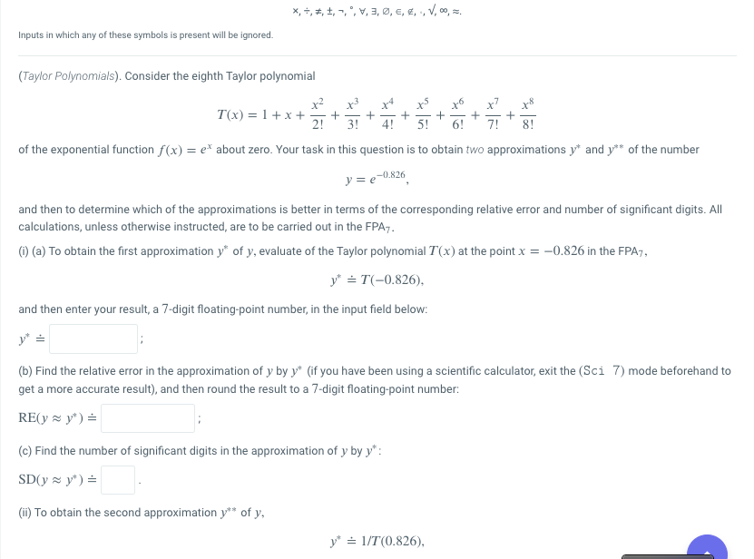Solved GENERAL GUIDELINES FOR ALL QUESTIONS • The symbol = | Chegg.com
