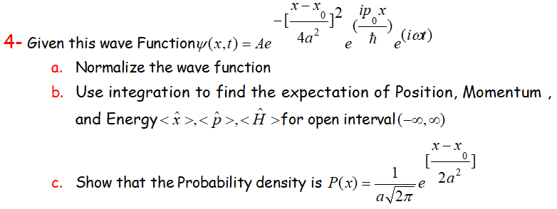 4a2 )e(ior) 4-Given this wave Functionψ(x,t) = Ae | Chegg.com