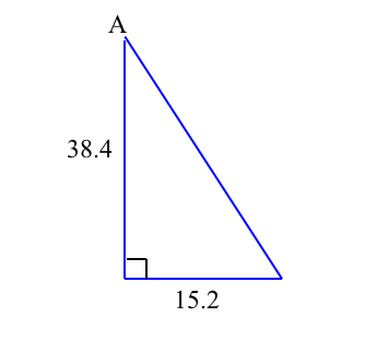 Solved Find the angle A using the given right triangle. | Chegg.com
