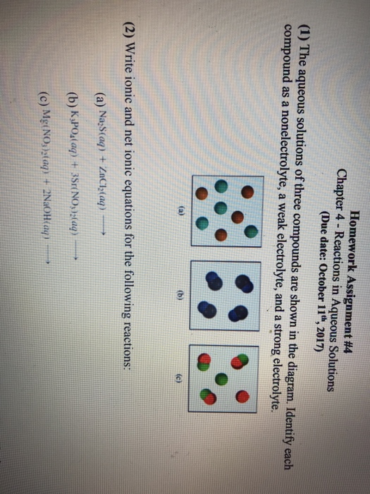 Solved Homework Assignment #4 Chapter 4 -Reactions in | Chegg.com Solved Homework Assignment #4 Chapter 4 -Reactions in | Chegg.com