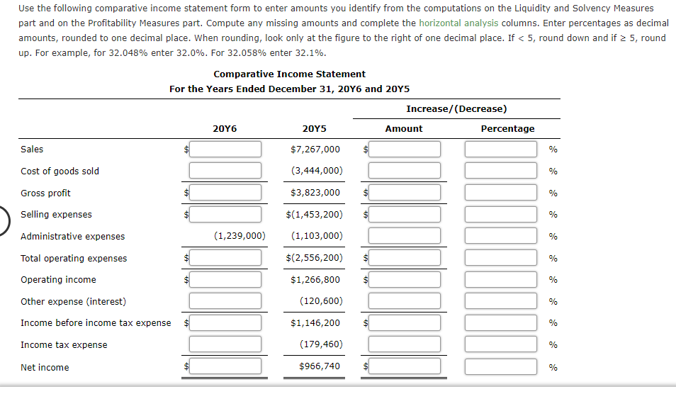 Solved Mastery Problem: Financial Statement Analysis | Chegg.com