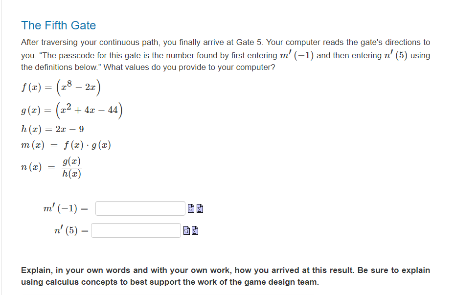 Solved The Fifth Gate After traversing your continuous path, | Chegg.com
