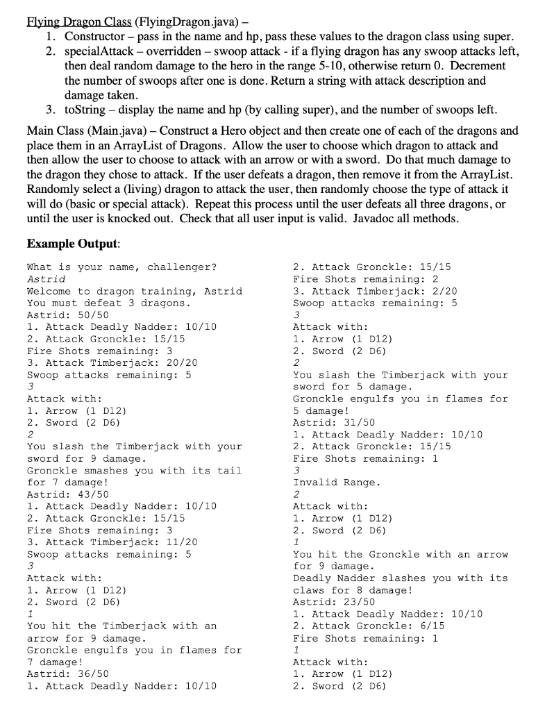 Solved Dragon Trainer Create a game where the user must | Chegg.com