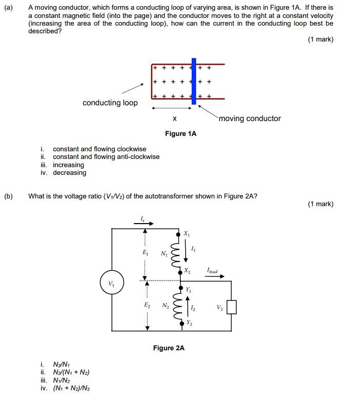 Solved A moving conductor, which forms a conducting loop of | Chegg.com