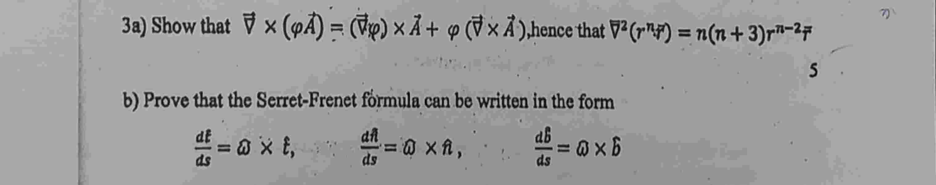 Solved 3avec(grad)\times (\phi vec(A))=(vec(grad)\phi | Chegg.com