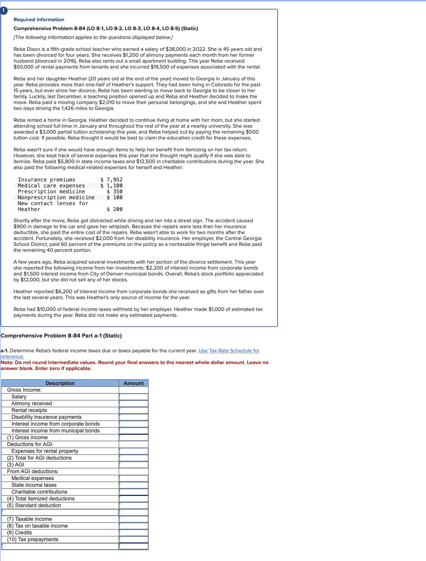Solved Required informationComprehensive Problem 8-84 (LO | Chegg.com