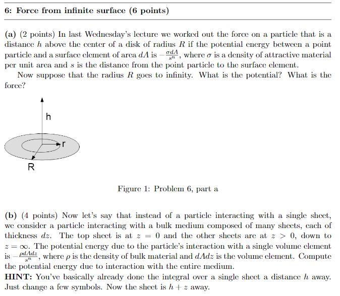 Solved 6: Force from infinite surface (6 points) (a) (2 | Chegg.com