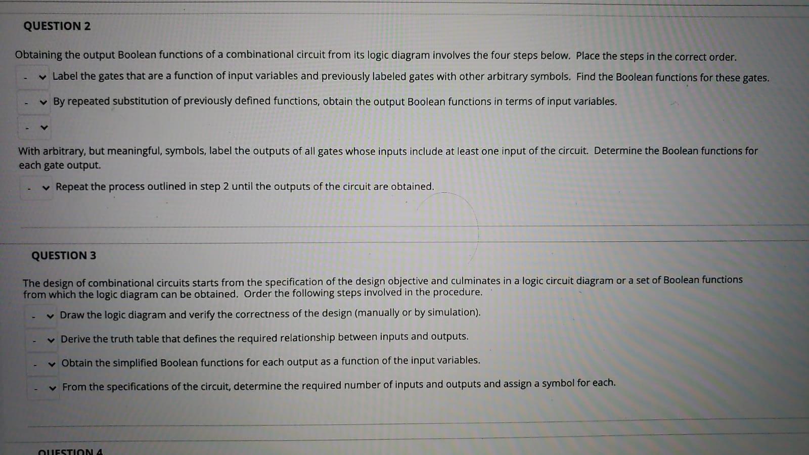 Solved Question 2 Obtaining The Output Boolean Functions Of 6644