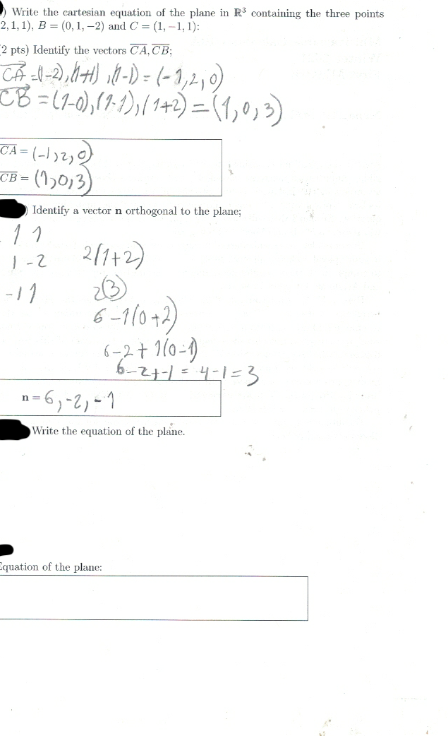 Solved Write the cartesian equation of the plane in R3 | Chegg.com