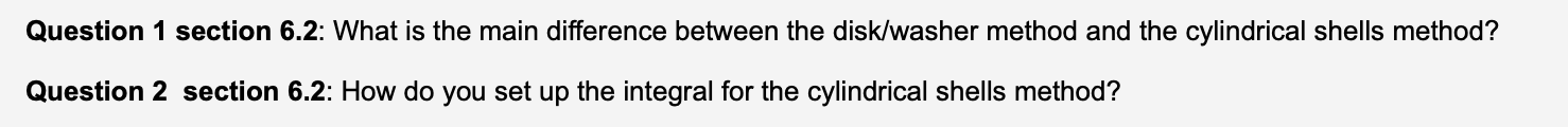 Solved Question 1 section 6.2: What is the main difference | Chegg.com