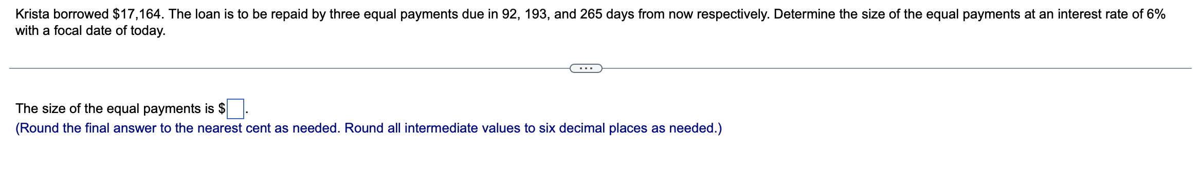 Solved with a focal date of today. The size of the equal | Chegg.com