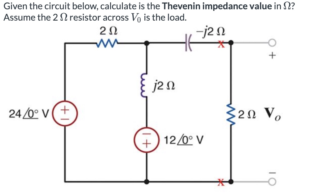 Solved Given the circuit below, calculate is the Thevenin | Chegg.com