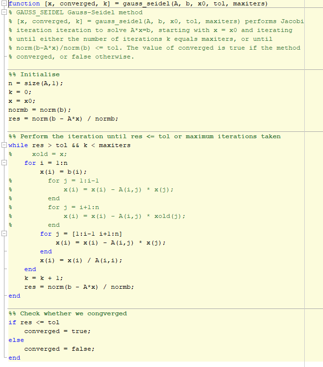 Solved 2. Vectorise your jacobi, gauss_seidel and sor | Chegg.com