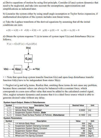Solved a) Derive equations of motion by using first | Chegg.com