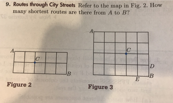 Solved 9. Routes through City Streets Refer to the map in | Chegg.com