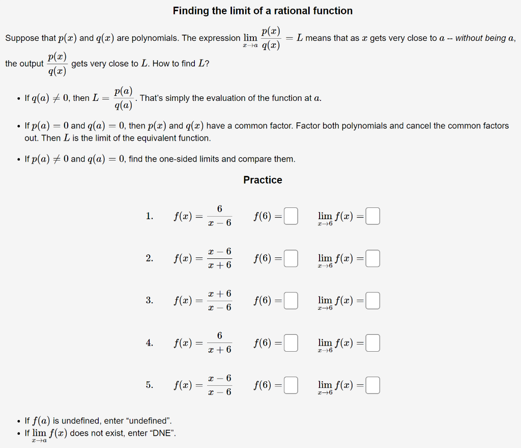 Solved Finding the limit of a rational function = L means | Chegg.com