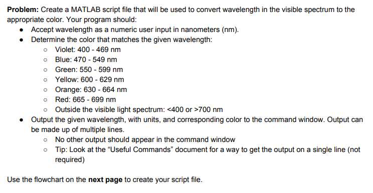 Solved Problem: Create a MATLAB script file that will be | Chegg.com