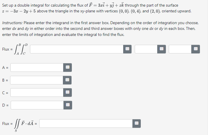 Solved Set up a double integral for calculating the flux of | Chegg.com