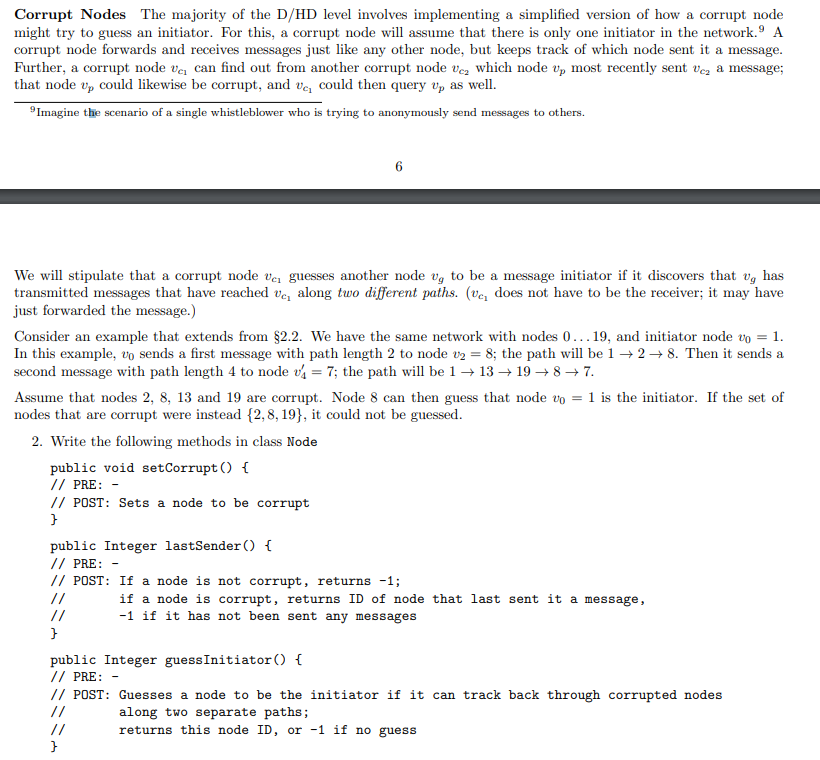 Corrupt Nodes The majority of the D/HD level involves | Chegg.com