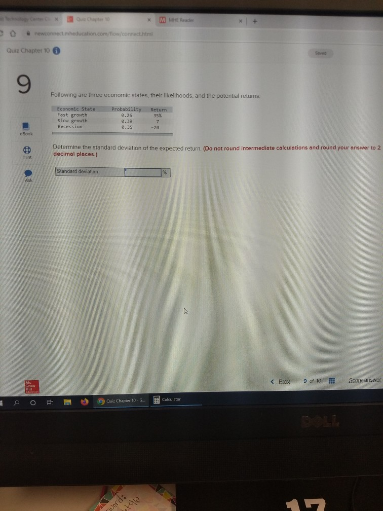 Solved M MHE Reader x + y center x Que Chapter 10 x | Chegg.com