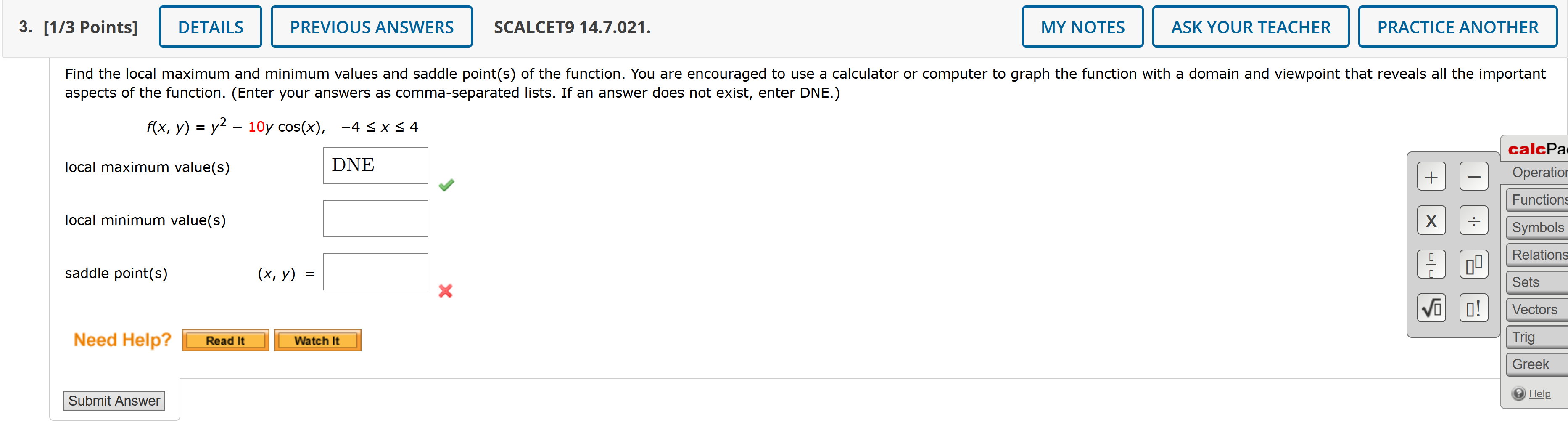 Solved aspects of the function. (Enter your answers as | Chegg.com