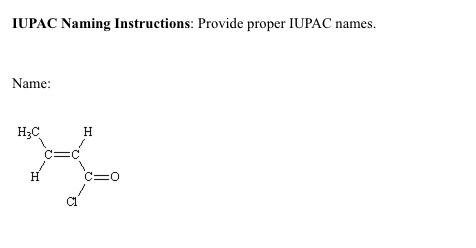 Solved IUPAC Naming Instructions: Provide proper IUPAC | Chegg.com