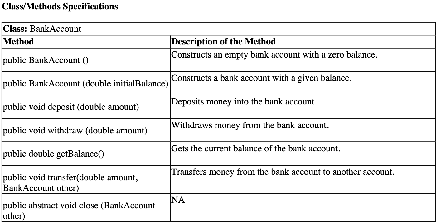 In this assignment, you will create three classes to | Chegg.com
