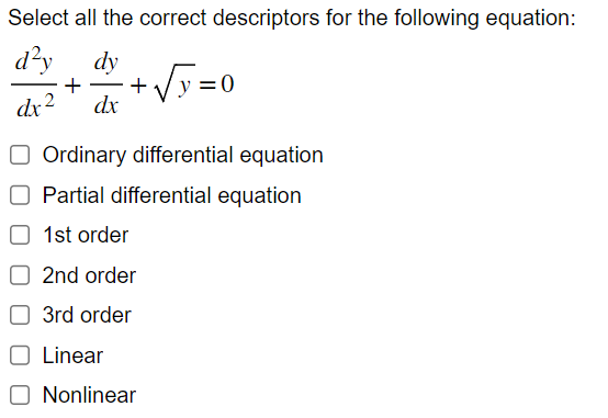 Solved Select all the correct descriptors for the following | Chegg.com