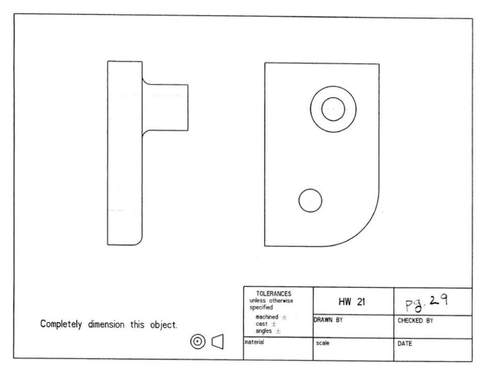Solved Print the attached drawing Add missing hidden lines | Chegg.com