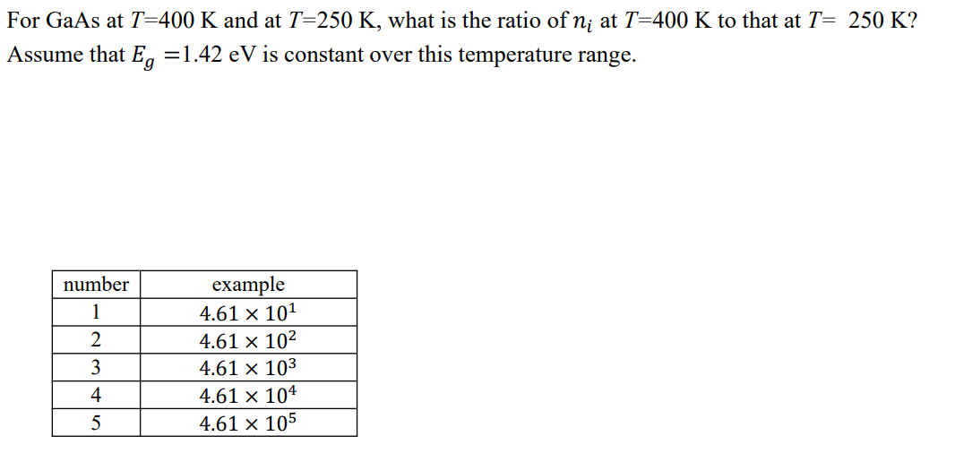 Solved Physical constants Other semiconductor parameters | Chegg.com