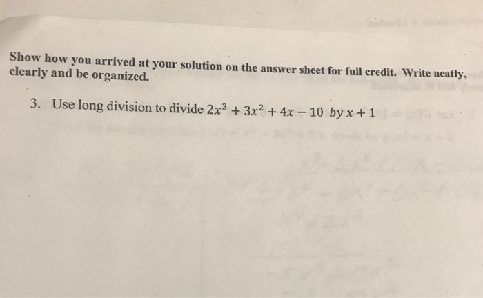 Solved Show how you arrived at your solution on the answer | Chegg.com