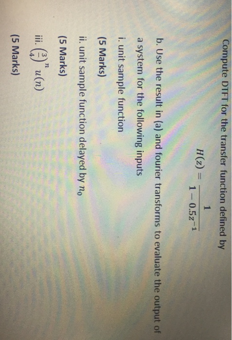Solved Compute DTFT for the transfer function defined by | Chegg.com