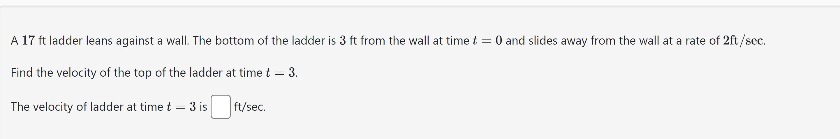 Solved A 17ft ladder leans against a wall. The bottom of the | Chegg.com