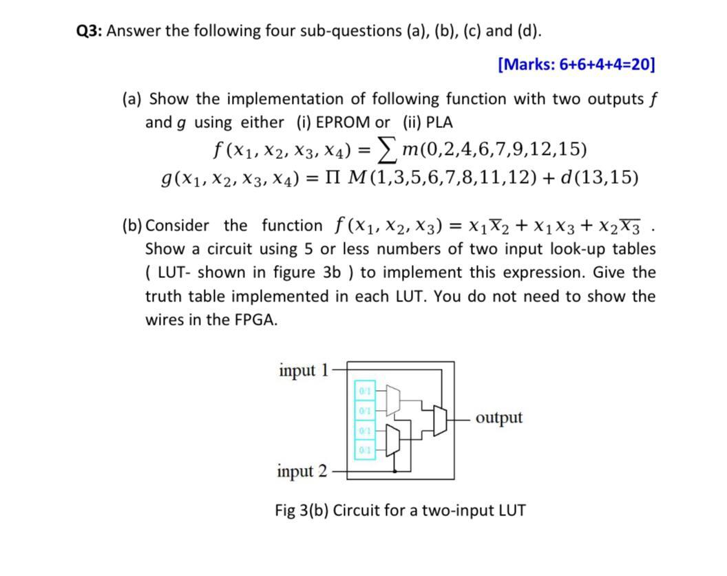 Solved Q1: Answer the following two sub-questions (a) and | Chegg.com