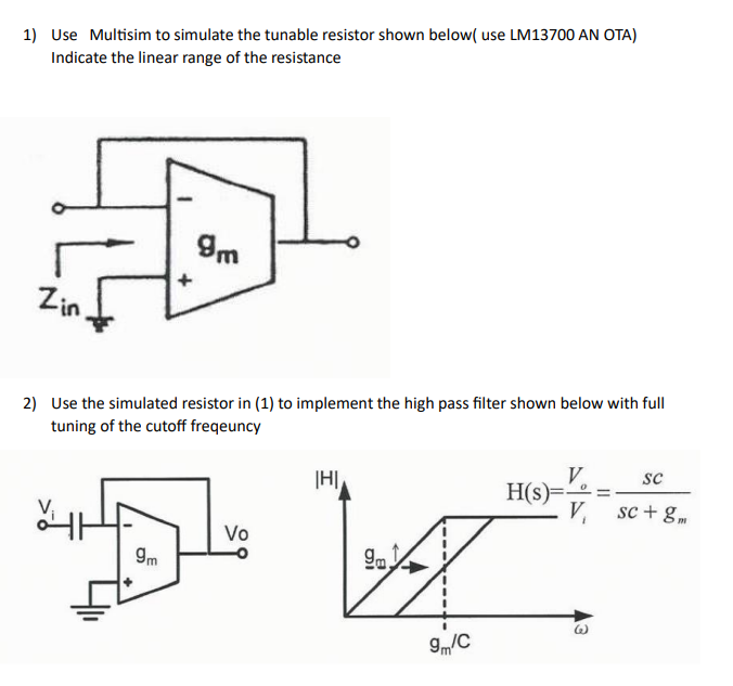 Solved Use Multisim to simulate the tunable resistor shown | Chegg.com