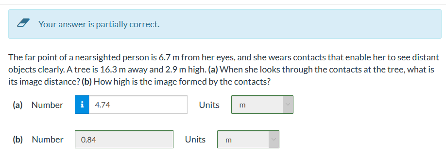 Solved The far point of a nearsighted person is 6.7 m from | Chegg.com