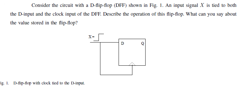 Solved Consider the circuit with a D-flip-flop (DFF) shown | Chegg.com