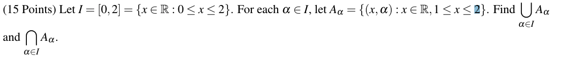 Solved (15 ﻿Points) ﻿Let I=[0,2]={xinR:0≤x≤2}. ﻿For each | Chegg.com