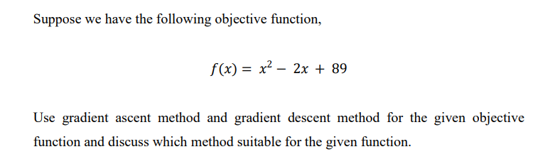 Solved Suppose we have the following objective function, | Chegg.com
