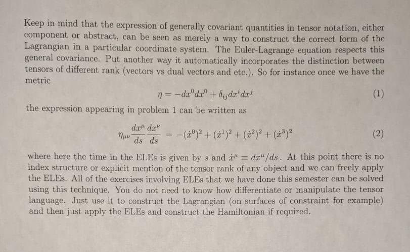 Solved Problem 1 The Faraday tensor in a particular | Chegg.com