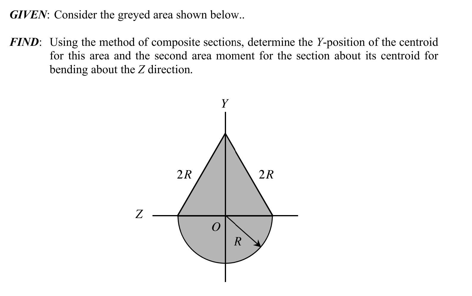 Solved GIVEN: Consider the greyed area shown below.. FIND: | Chegg.com Solved GIVEN: Consider the greyed area shown below.. FIND: | Chegg.com