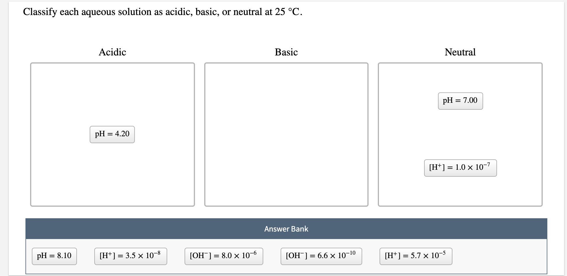 Solved Classify each aqueous solution as acidic, basic, or | Chegg.com