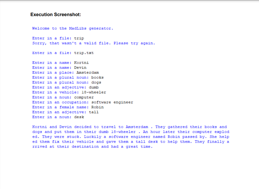 Solved Objectives: Practice using strings and lists Continue | Chegg.com