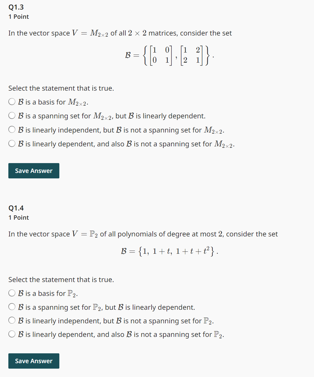 Solved True or False: Let A denote an n×n invertible matrix | Chegg.com